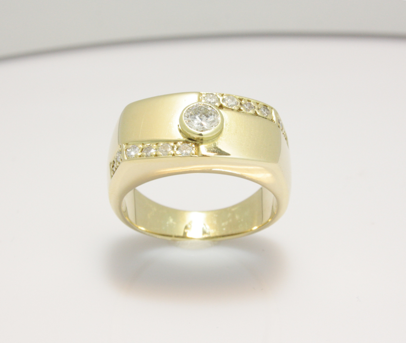 Gouden heren ring met diamant – Christojewels