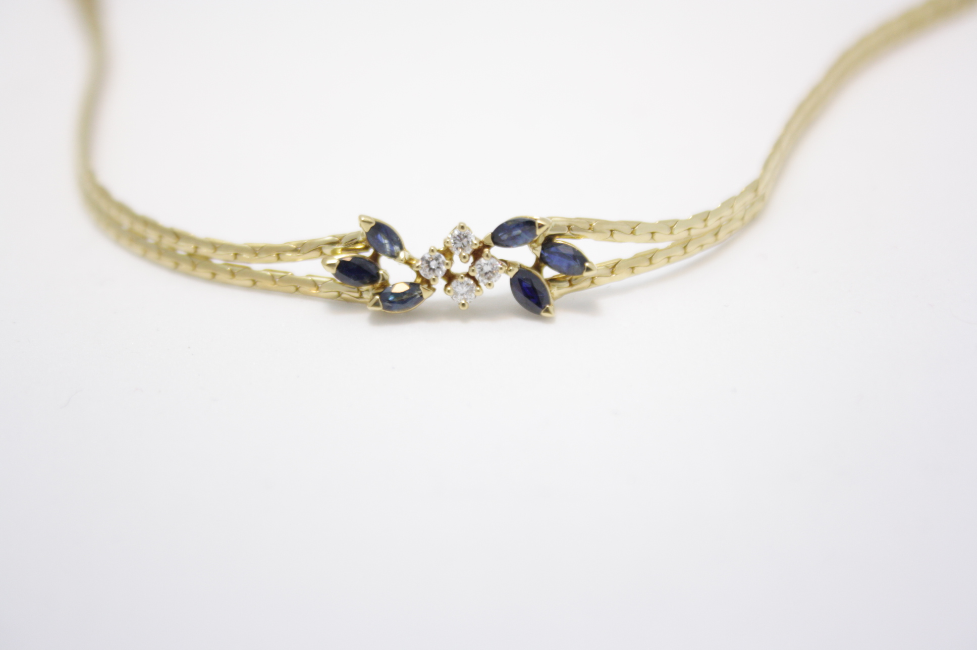 Gouden armband met diamant en saffier – Christojewels