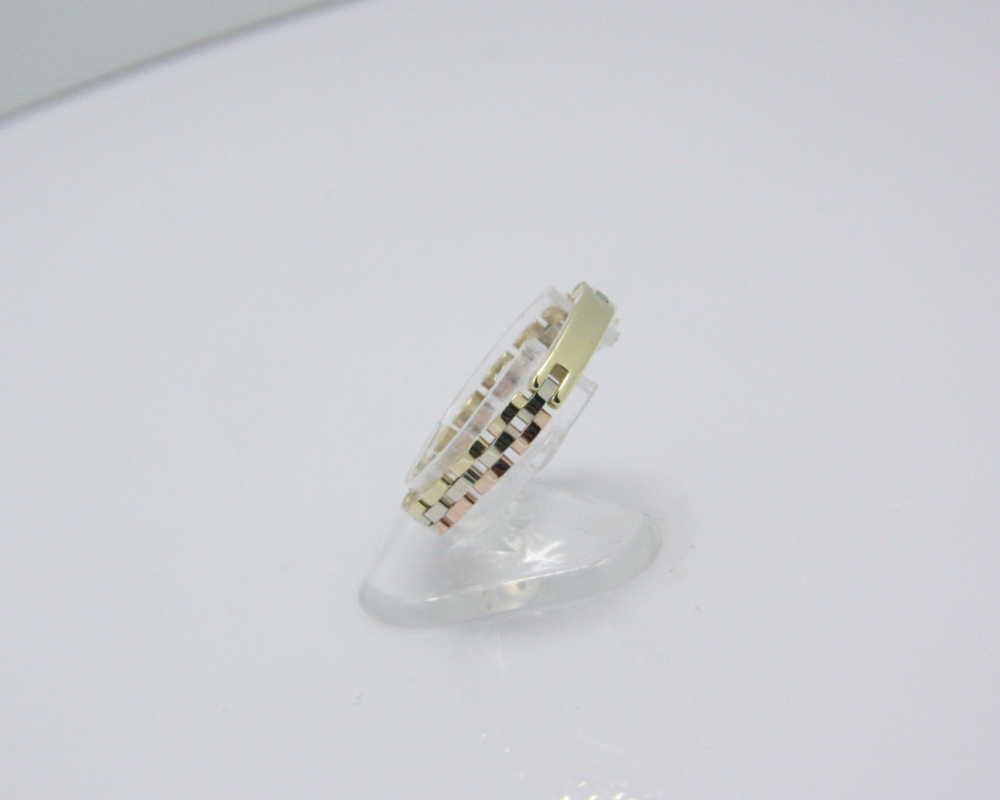 Tri-color gouden Rolex schakel ring – Christojewels