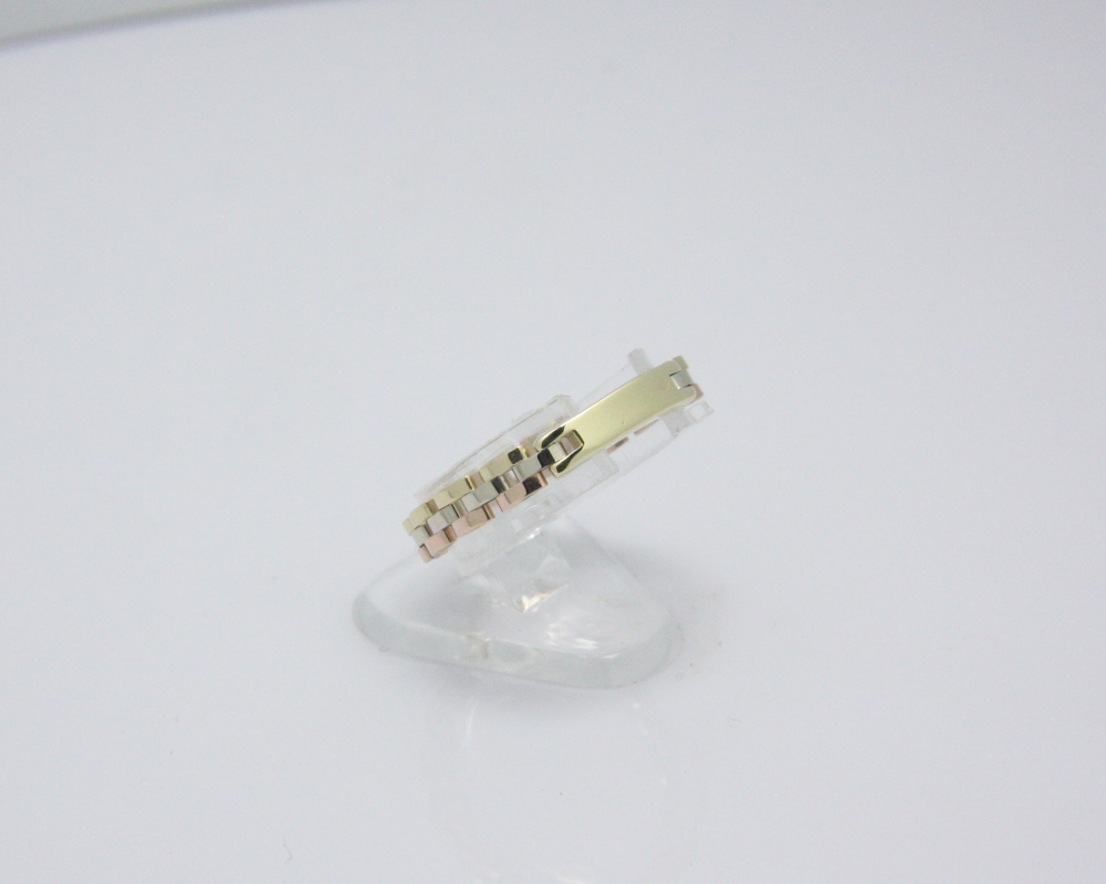Tri-color gouden Rolex schakel ring – Christojewels