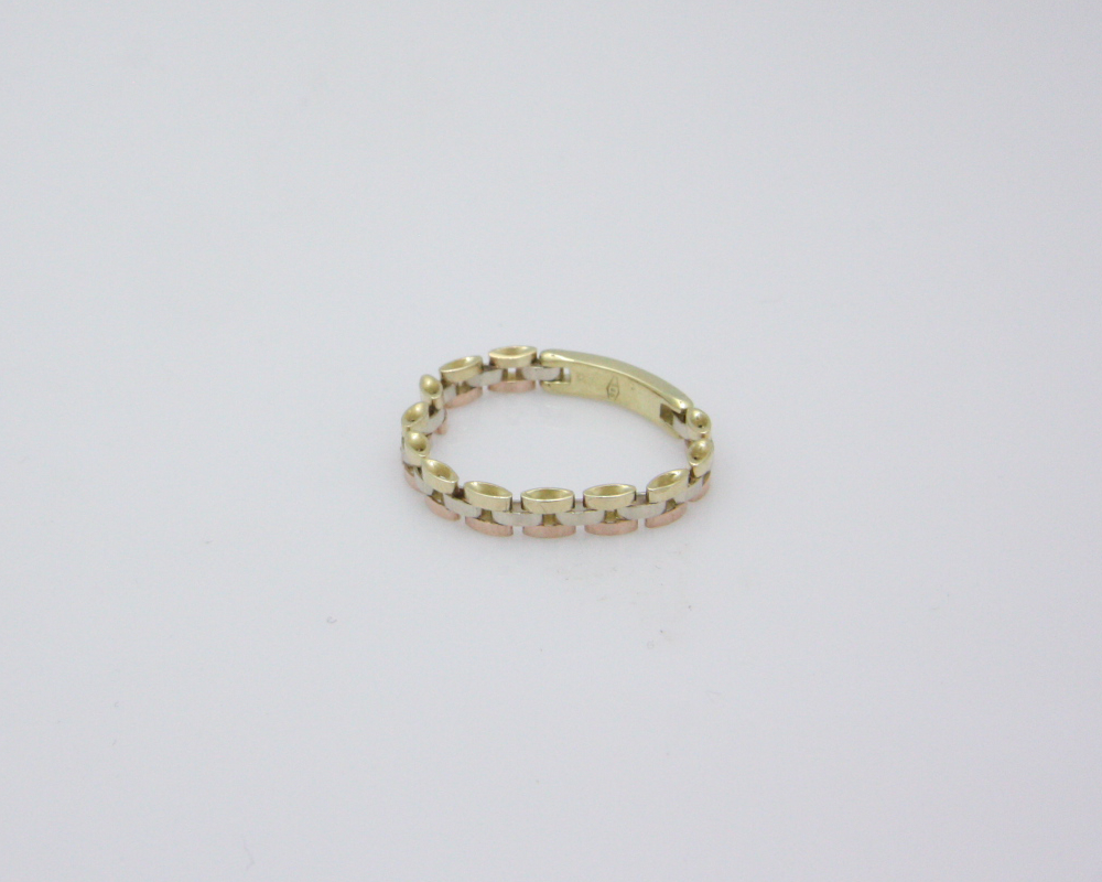 Tri-color gouden Rolex schakel ring – Christojewels